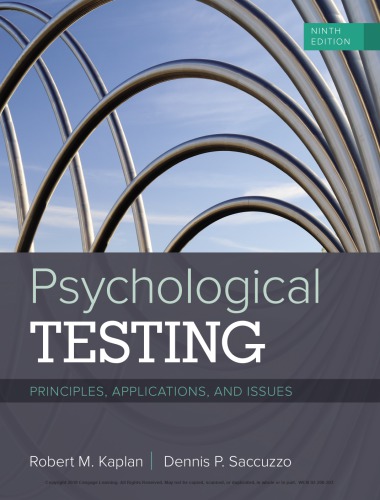 Ebook – Psychological Testing: Principles, Applications, and Issues ...